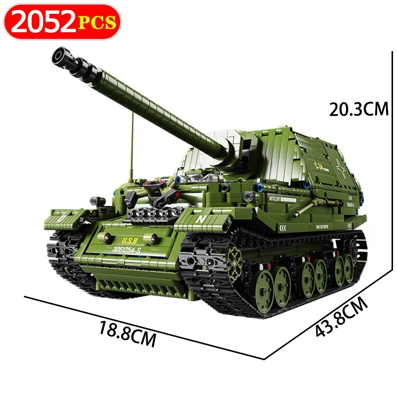 WW2 Military Leopard Tank M1A2 Leopard 2 Tank Bricks Model - The Brick ...