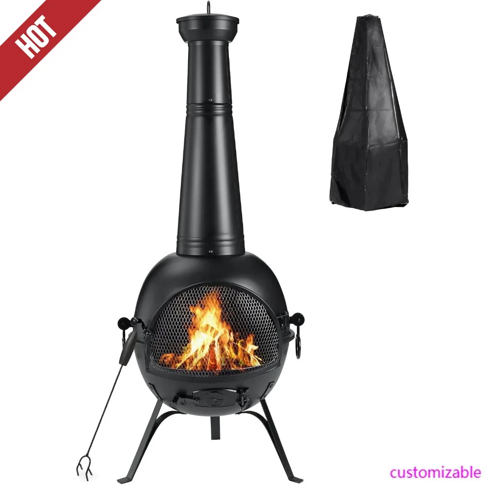 NEW-Prairie Fire Outdoor Wooden Chiminea Fireplace for Patio and ...