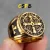 Saint Benedict Cspb Gold Black Cross Men Rings Punk Hip Hop For ...