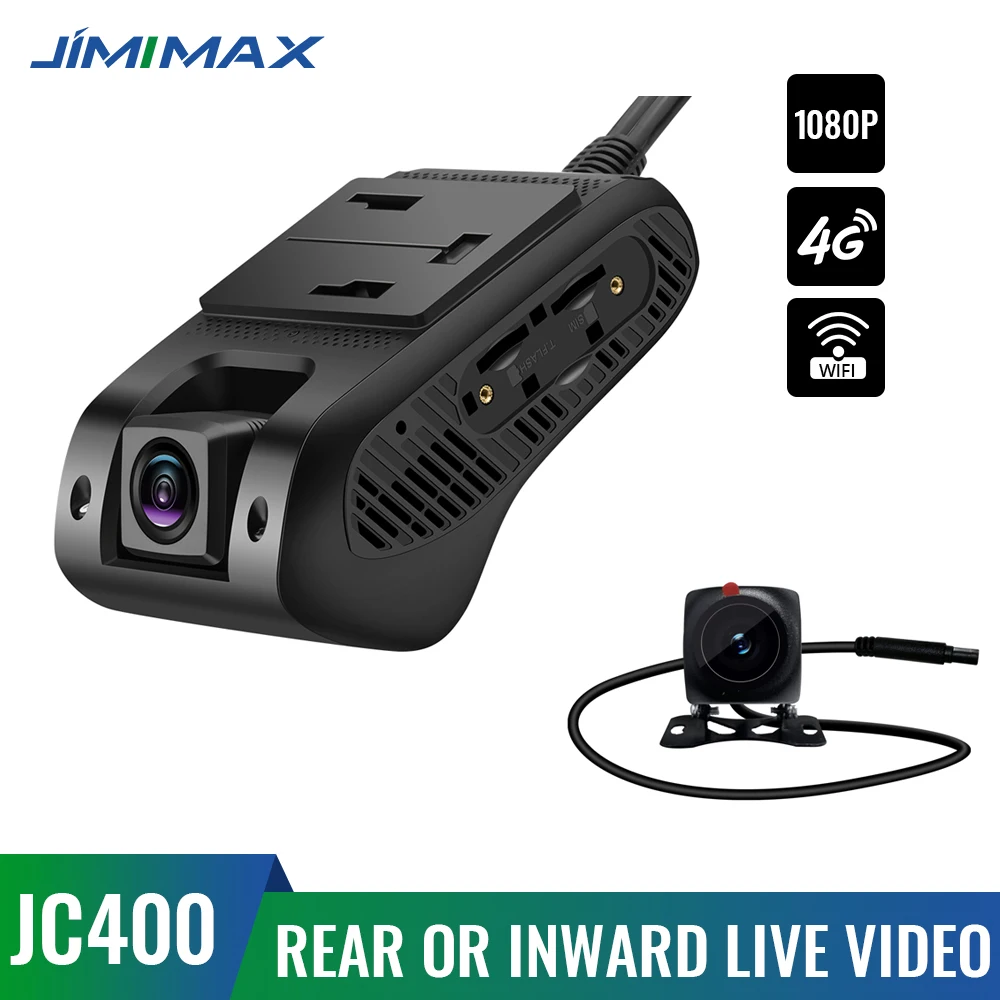 JIMIMAX-JC400-Dashcam-Front-and-Rear-4G-WIFI-Hotspot-Inside-Camera-Live ...