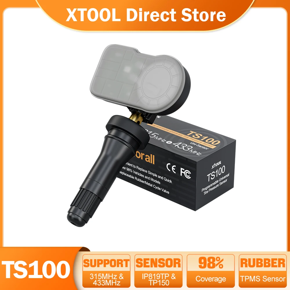 XTOOL-TS100-TPMS-Sensor-Rubber-Version-433MHZ-315MHZ-Tire-Pressure ...