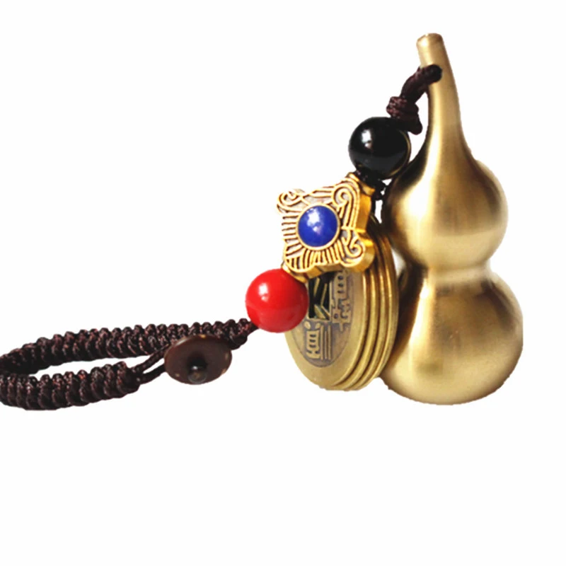 Chinese-Gourd-Brass-Wu-Lou-Keychains-Feng-Shui-Coins-Calabash ...