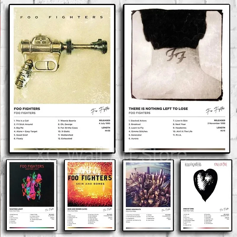 Pop-American-Rock-FF-Band-Foo-Fighters-Poster-Aesthetic-Music-Album ...