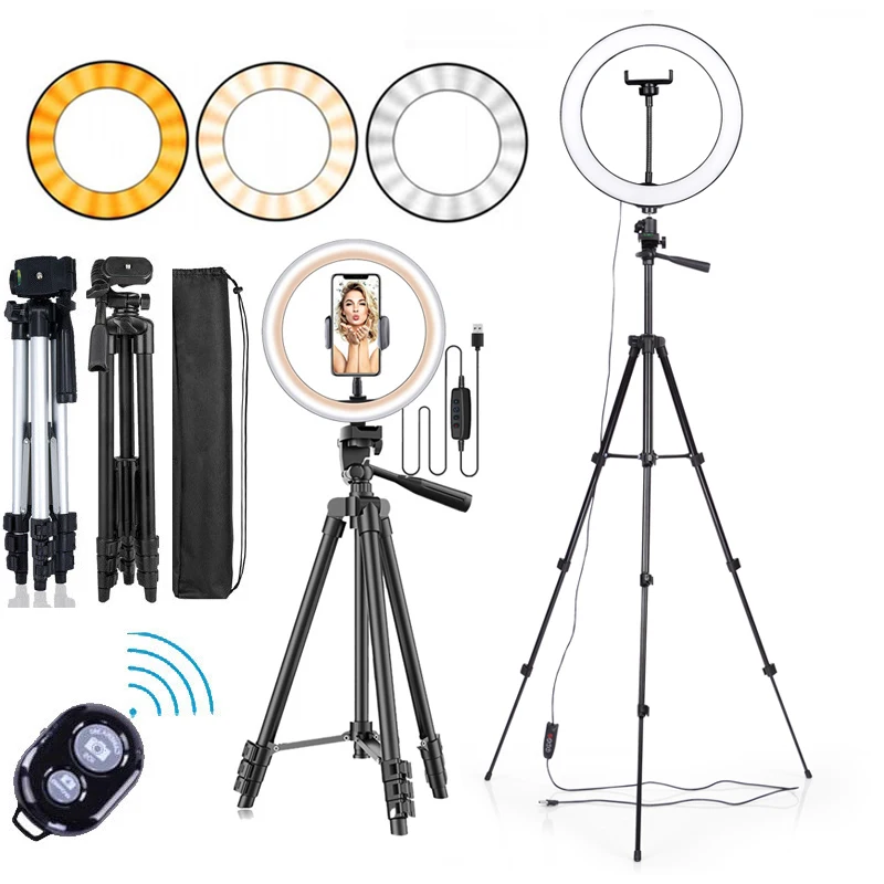 10inch-Ring-Light-with-Tripod-Com-Tripe-Right-Ligth-Led-Light-Rim ...