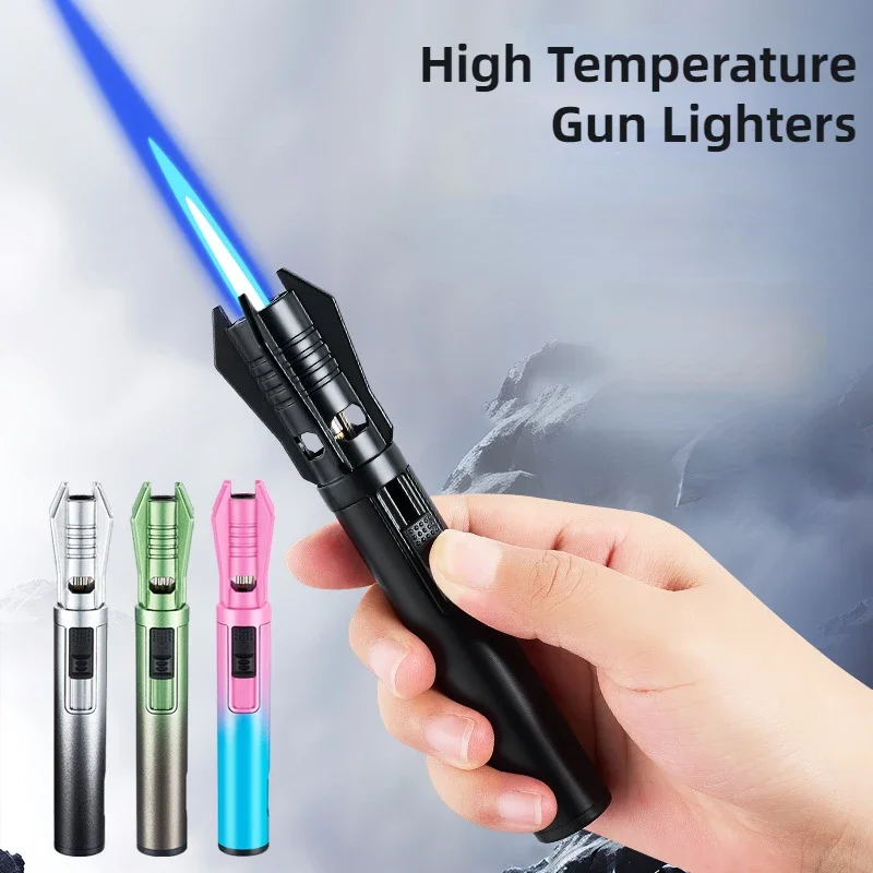 Creative Compact Portable Handheld Gun Lighter Transparent Visual Gas ...