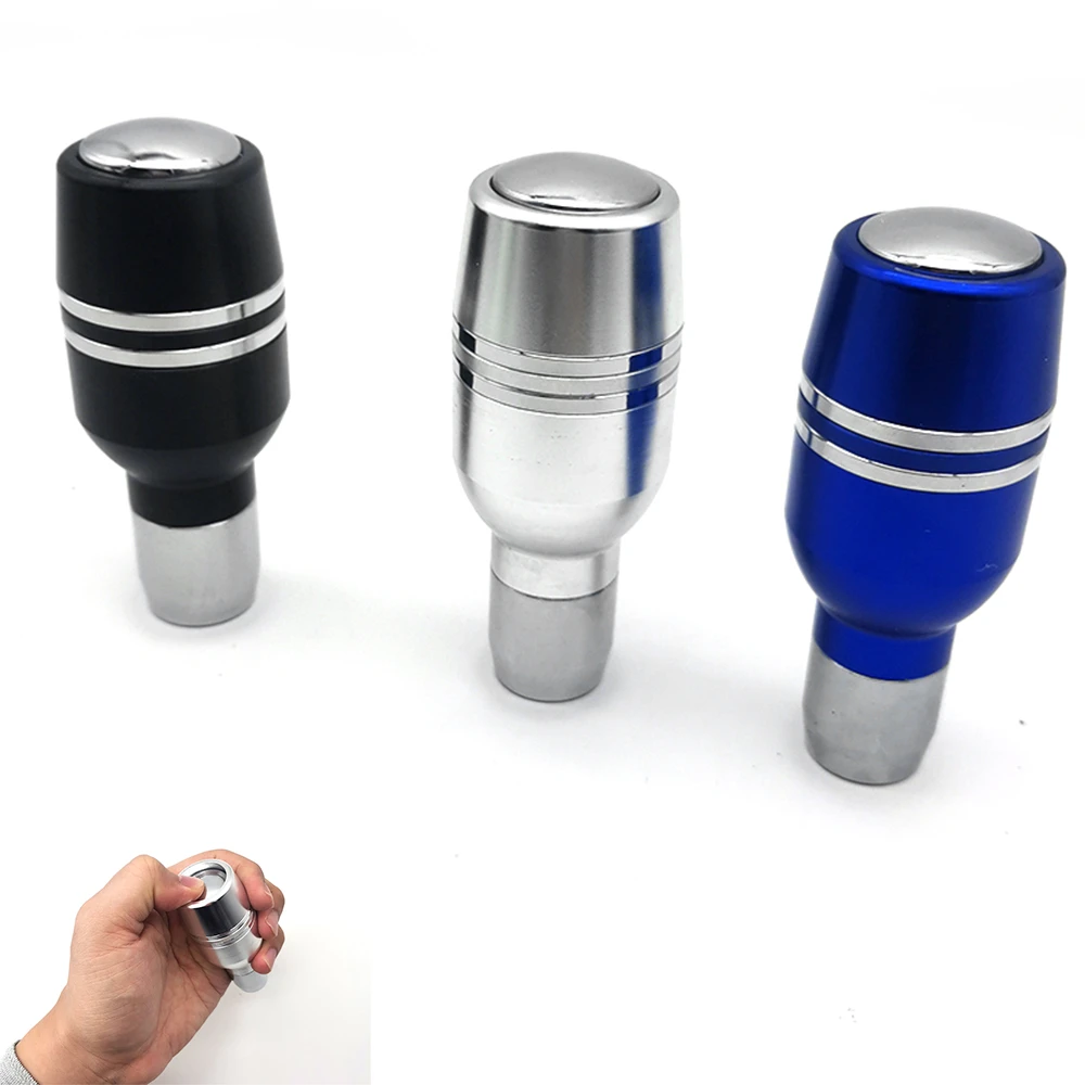 Car Gear Knob Automatic Aluminum With Button Shift Stick Racing Styling ...
