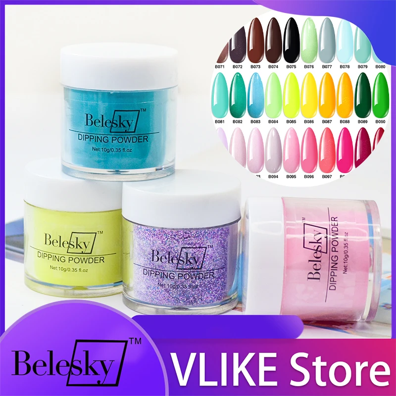 Belesky 10g Dipping Nail Powder 2 In 1 Acrylic Glitter Carving ...