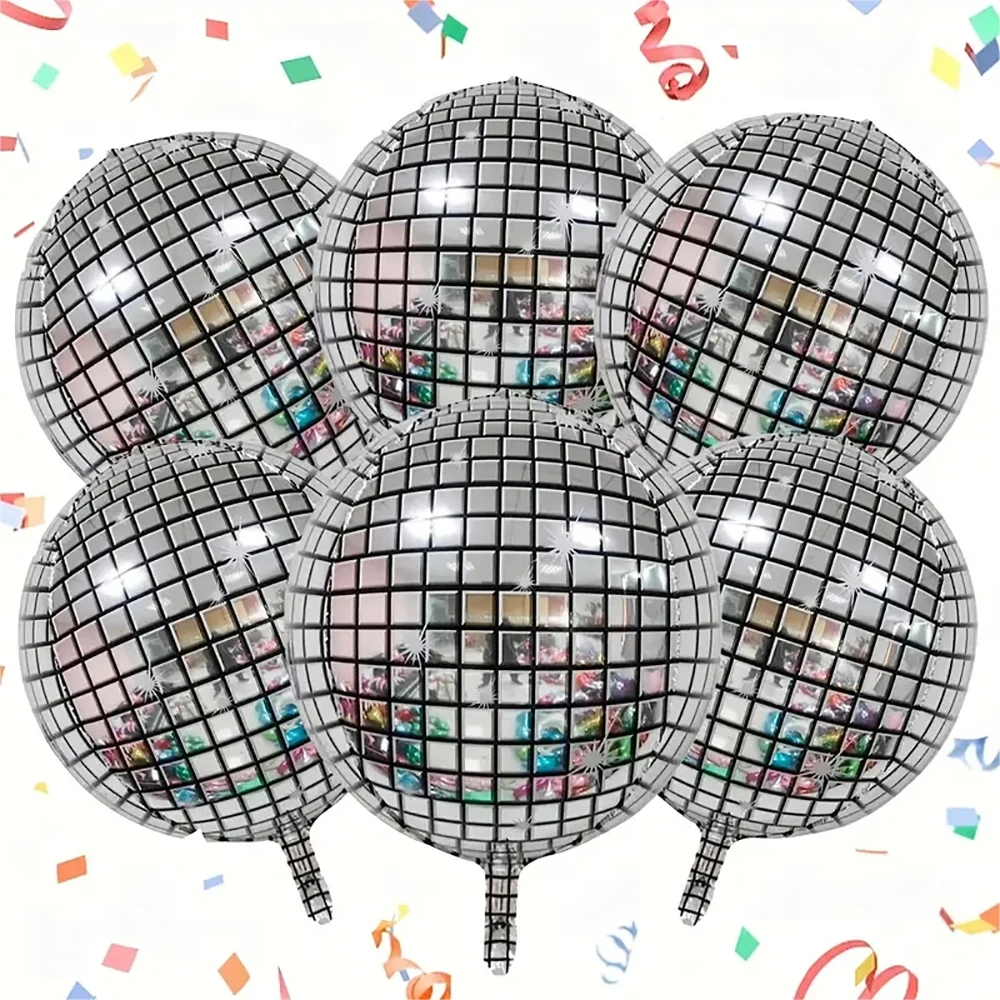 6-Pcs-Disco-Foil-Balloons-Aluminum-Mylar-Balloons-4D-Disco-Party ...