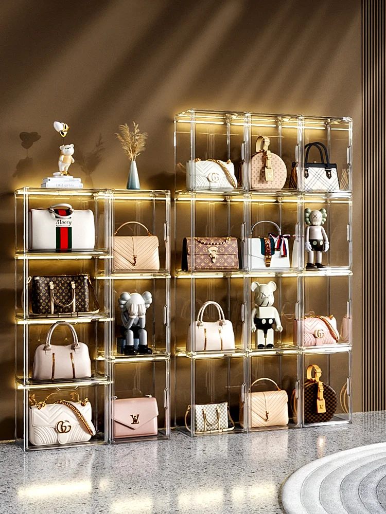 Acrylic-Storage-Box-Organizer-for-Handbag-Dustproof-Bag-Holder-Display ...