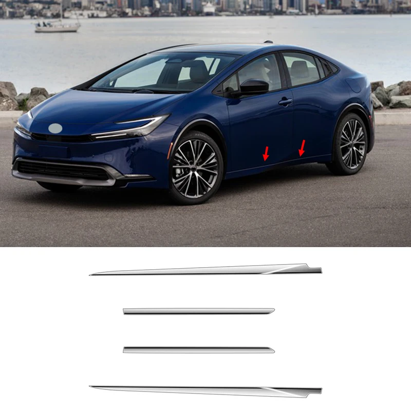 Car-Moulding-Accessories-For-Toyota-Prius-2023-2024-ABS-Chrome-Door ...