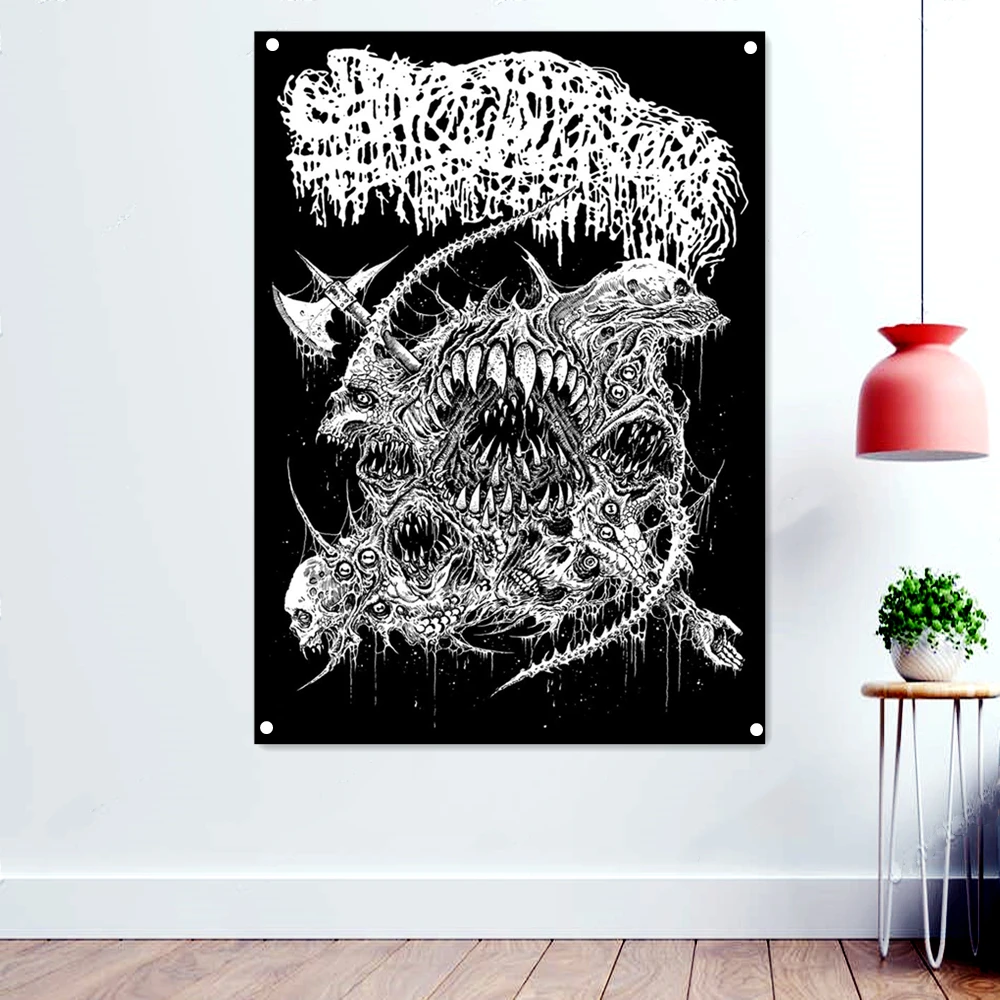 Death-Metal-Icon-Illustrations-Hang-Flag-Fantastically-Brutal-Skull-Art ...