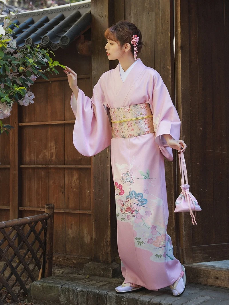 Sakura Girl Kimono Dress Moonlight Flower Japanese Style Yukata ...