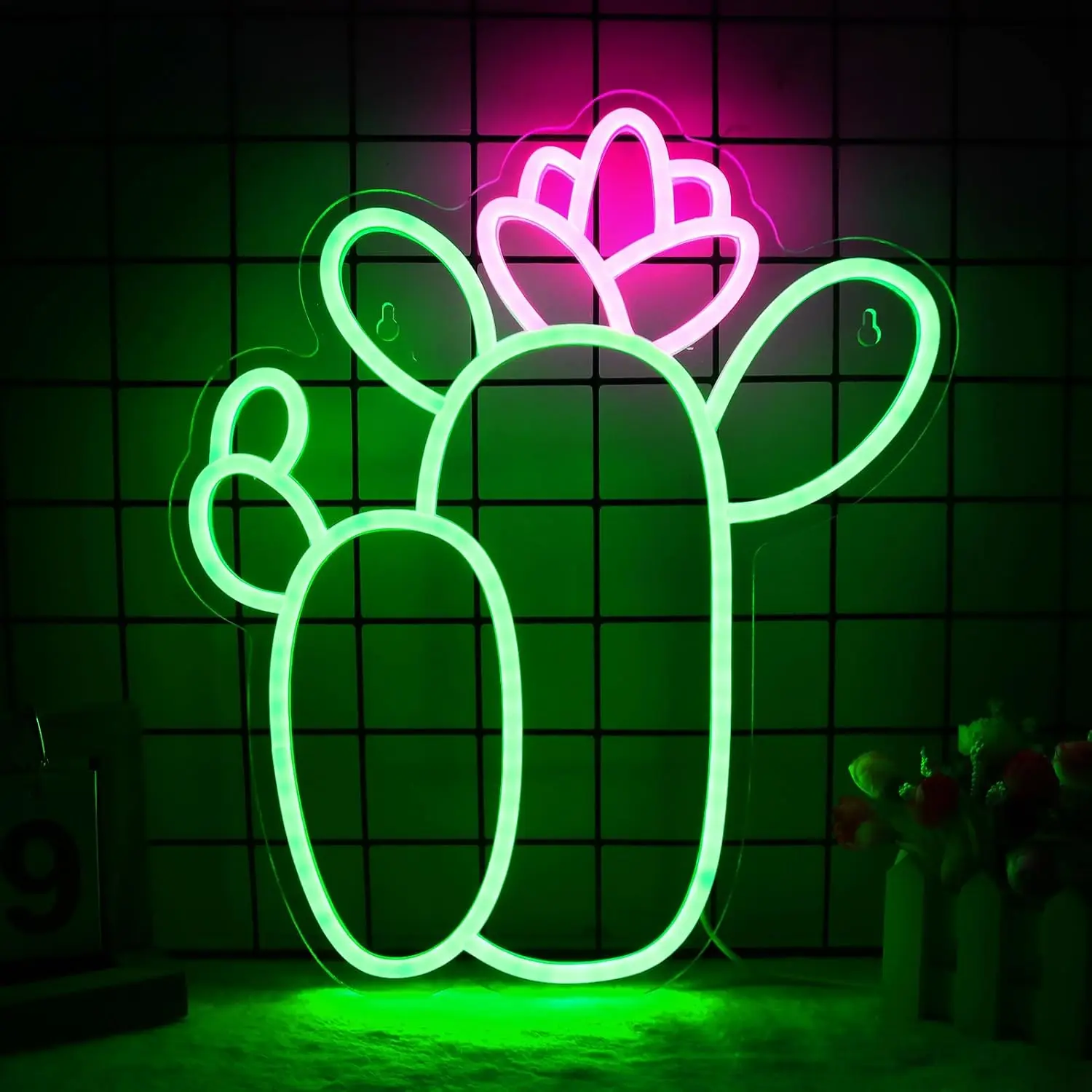 Cactus Neon Light Sign USB Dimmable LED Neon Sign for Bedroom ...