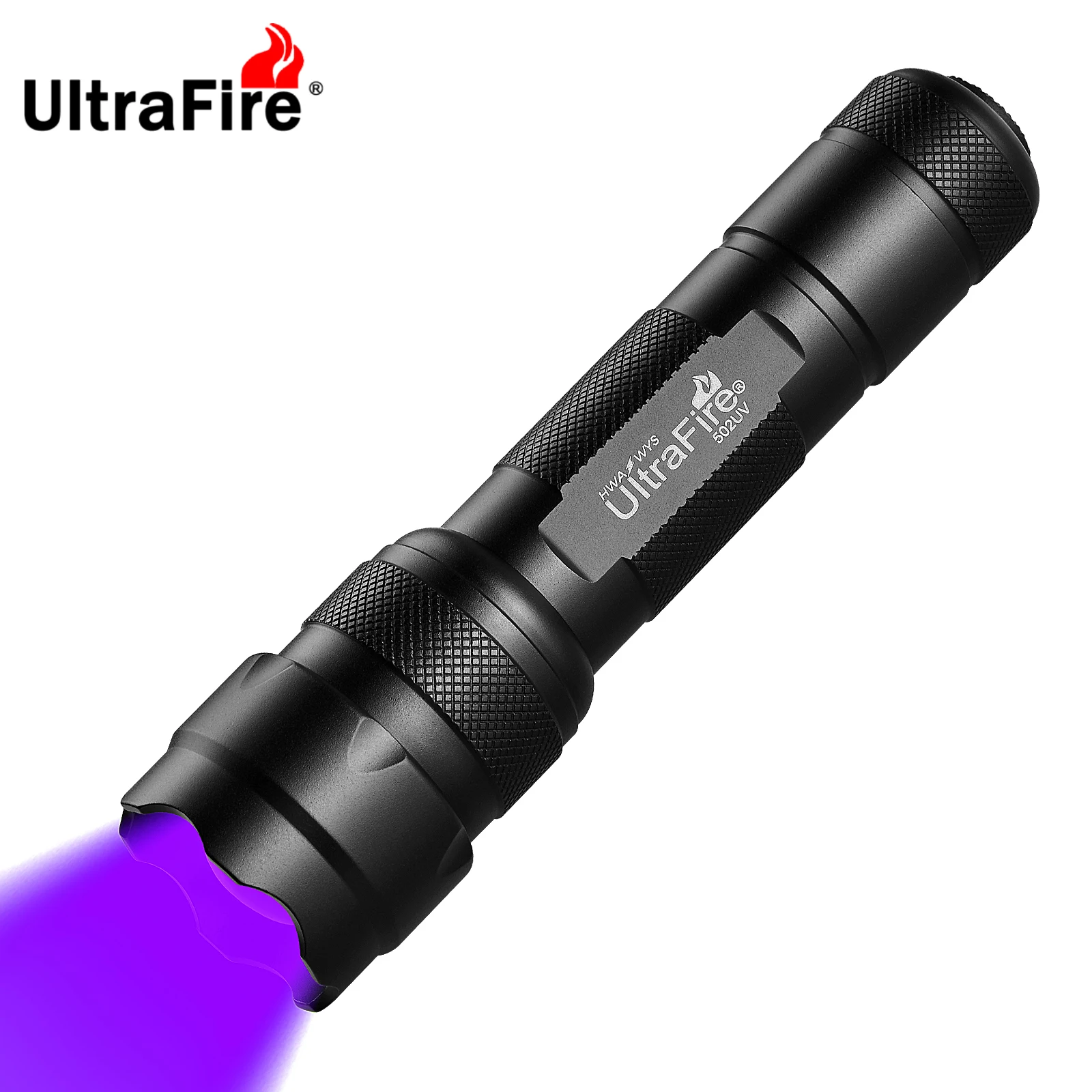 UltraFire-502UV-395-405nm-UV-Flashlight-Zoomable-Black-Light-18650 ...