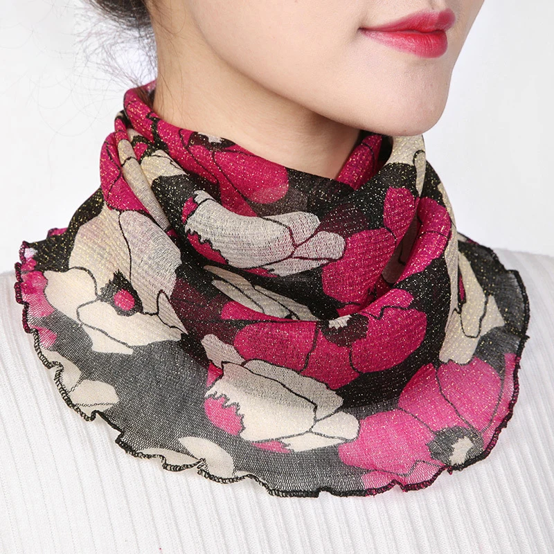 New-Spring-Summer-Chiffon-Neck-Collar-Scarf-Women-Head-Thin-Sunscreen ...
