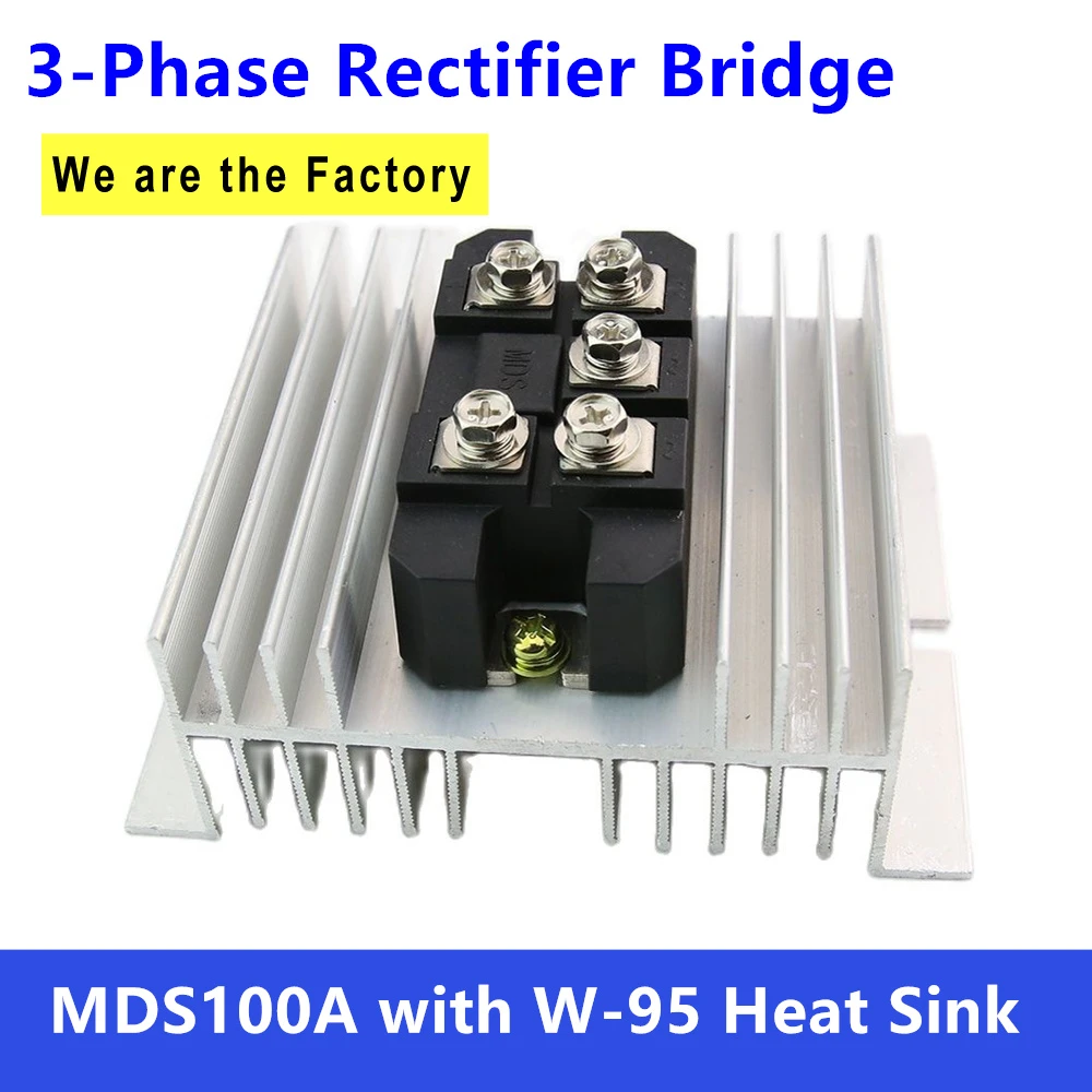 AC to DC MDS100A/1600V Three Phase Rectifier Bridge Module 3 Phase ...