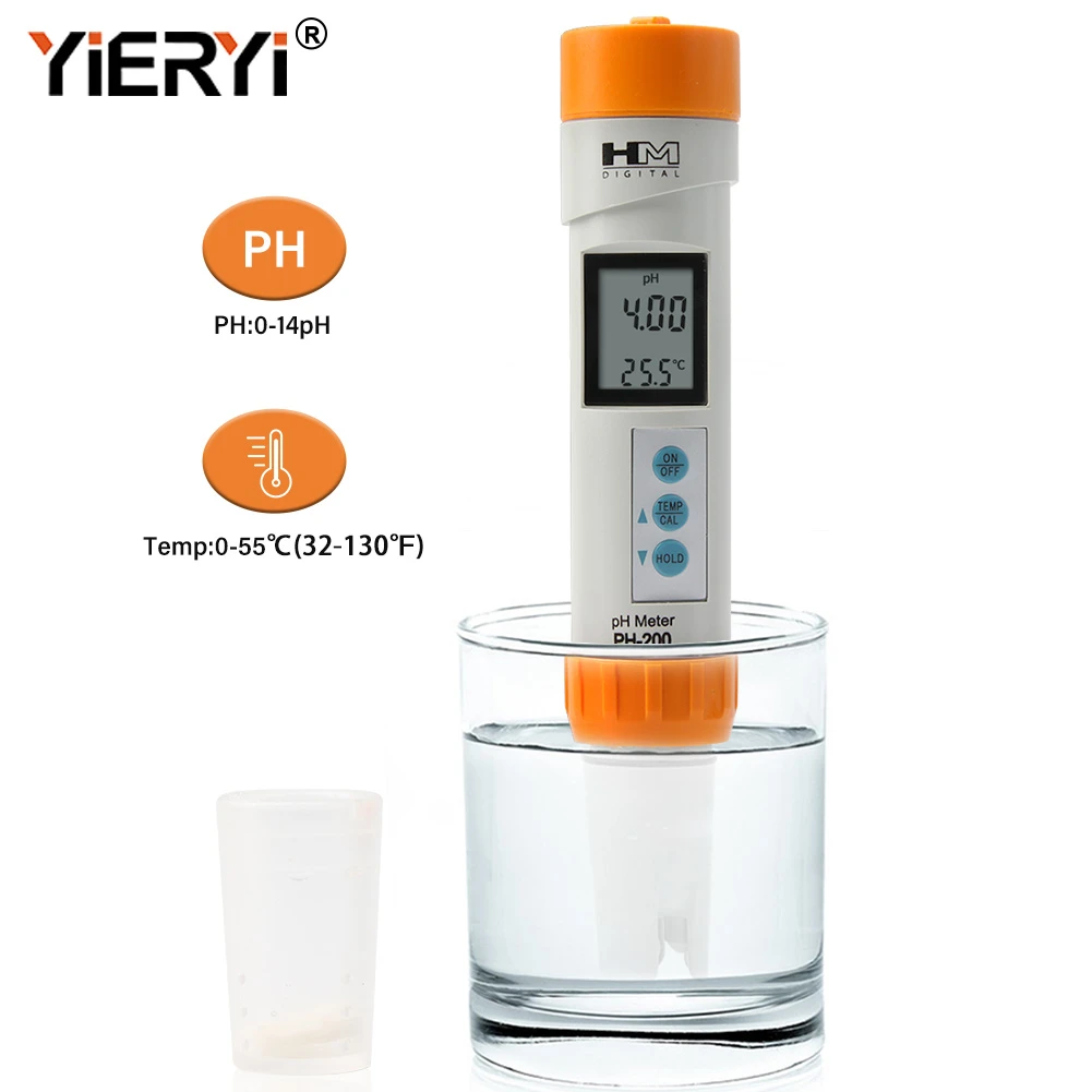 Yieryi Digital PH-200 Ph Meter Professional Aquarium Swimming Pool PH ...
