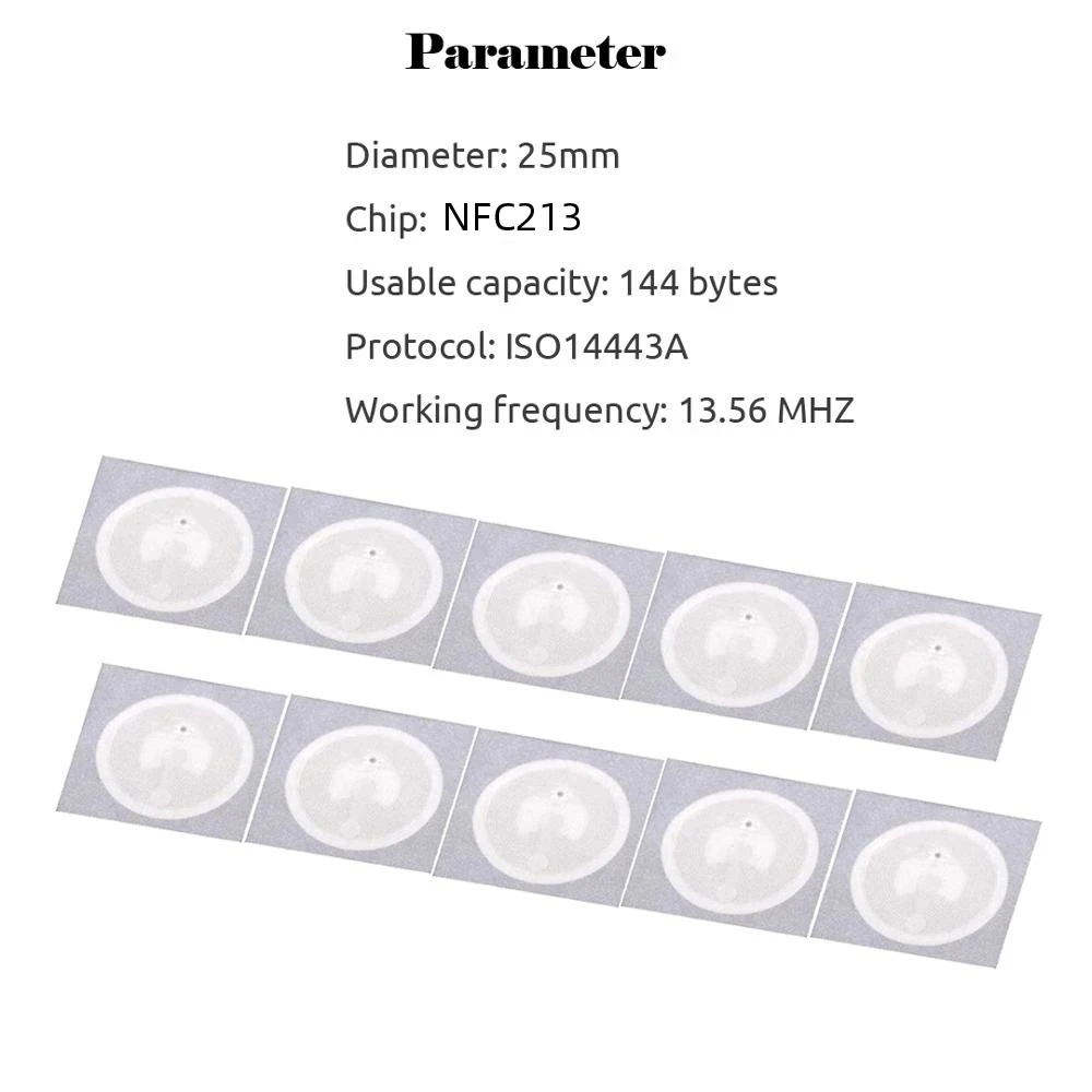 10Pcs-NFC-Tag-NFC213-Label-213-Stickers-Badges-Lable-13-56mHz-for ...
