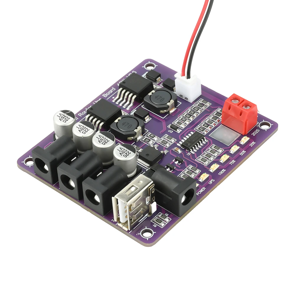DC USB Mini Power Module UPS Board 40W Battery Charging Board with 4 ...