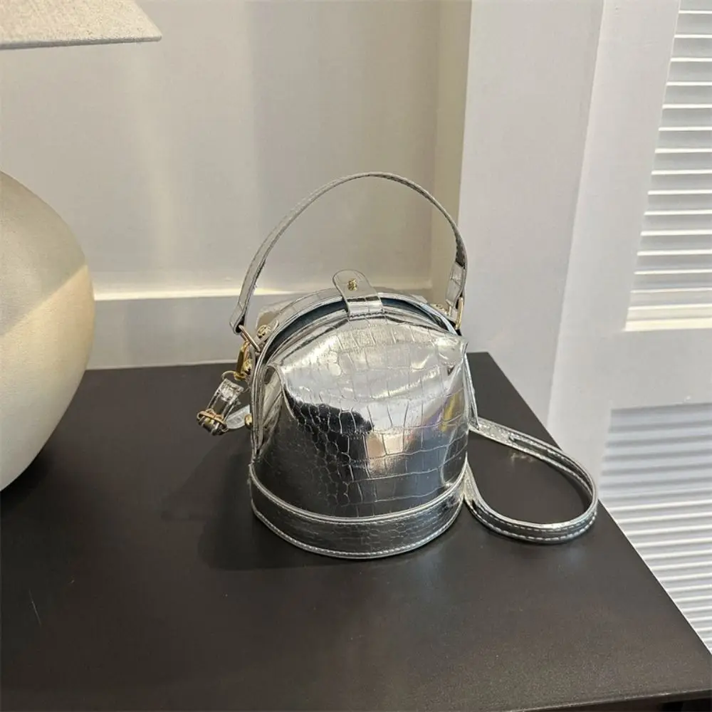 Mini-Shiny-Buckets-Bags-PU-Leather-Purse-Fashion-Crossbody-Chains-Bag ...