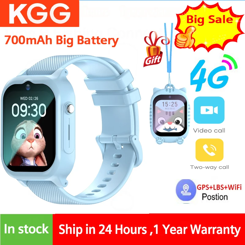 4G-Kids-Smart-Phone-Watch-GPS-WIFI-LBS-Location-Video-Call-SOS-Camera ...
