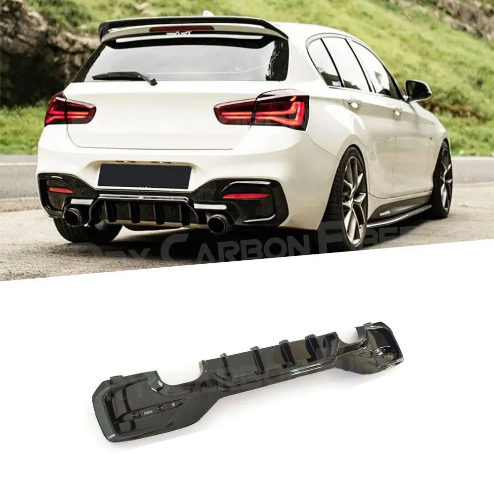Carbon Fiber Look Rear Lip Diffuser Spoiler for BMW 1 Series M Sport ...