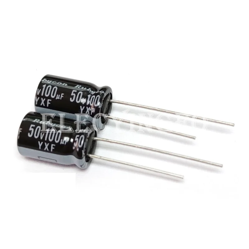 50V100UF-YXF-8X11-5mm-Original-Rubycon-50YXF100M-Long-Life-Low-Impedance-Aluminum-Electrolytic ...