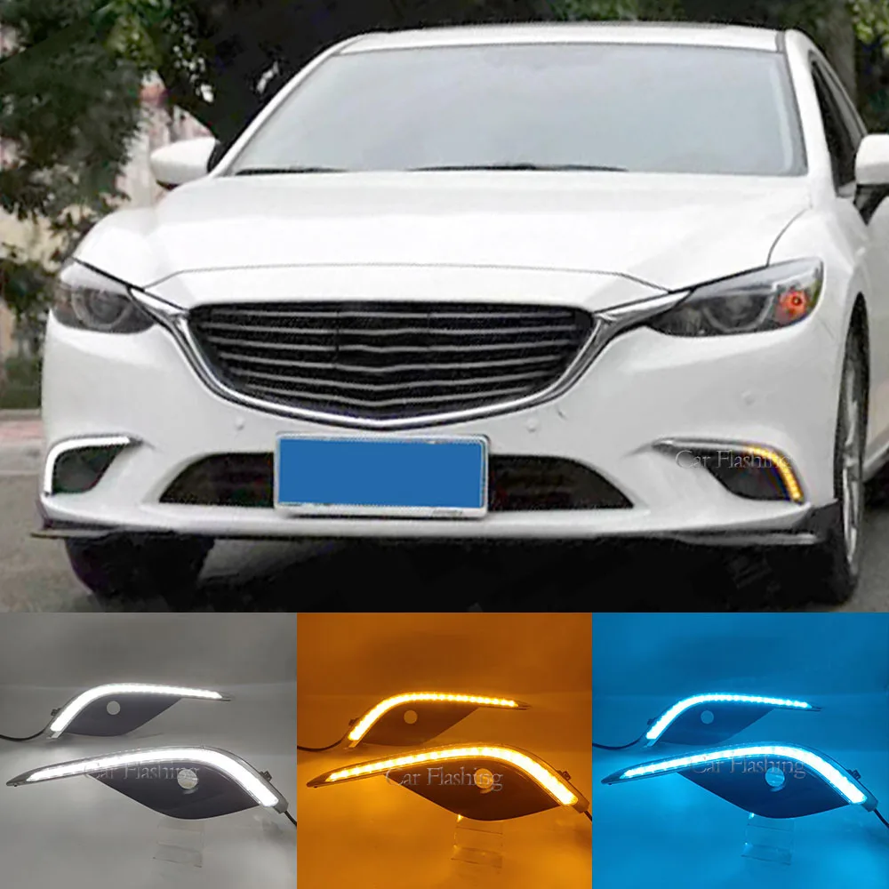 Car-LED-DRL-Daytime-Running-light-Driving-Fog-Lamp-cover-For-Mazda-6 ...