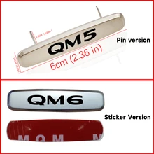 자동차 금속 엠블럼 시트 스티커, 자동 킥 방지 패드, 바닥 매트 배지, 르노 삼성 QM3 QM5 QM6 SM3 Z.E.Premier QM6 SM5 SM6 SM7