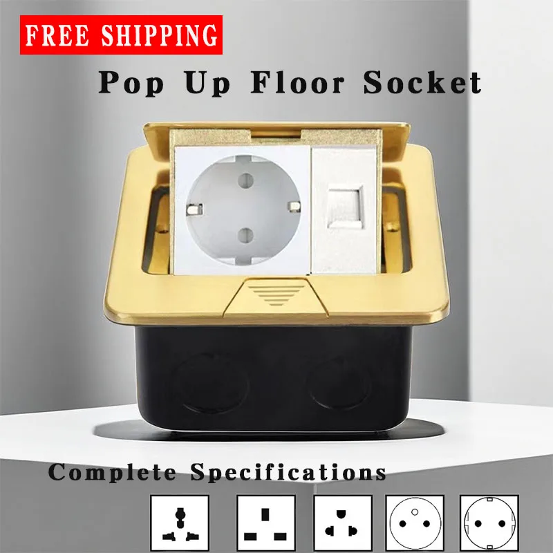 100mm-100mm-Pop-Up-Floor-Desktop-Socket-Electrical-Outlet-Recessed ...