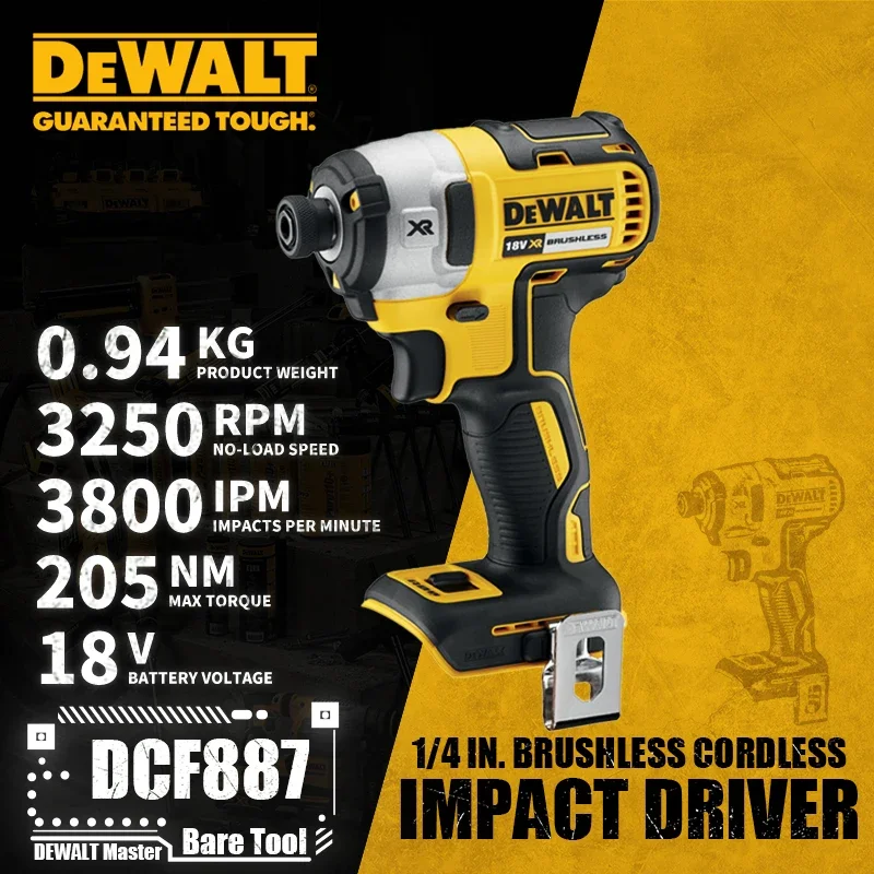 DEWALT-DCF887-1-4in-Brushless-Cordless-3-Speed-Impact-Driver-18V ...