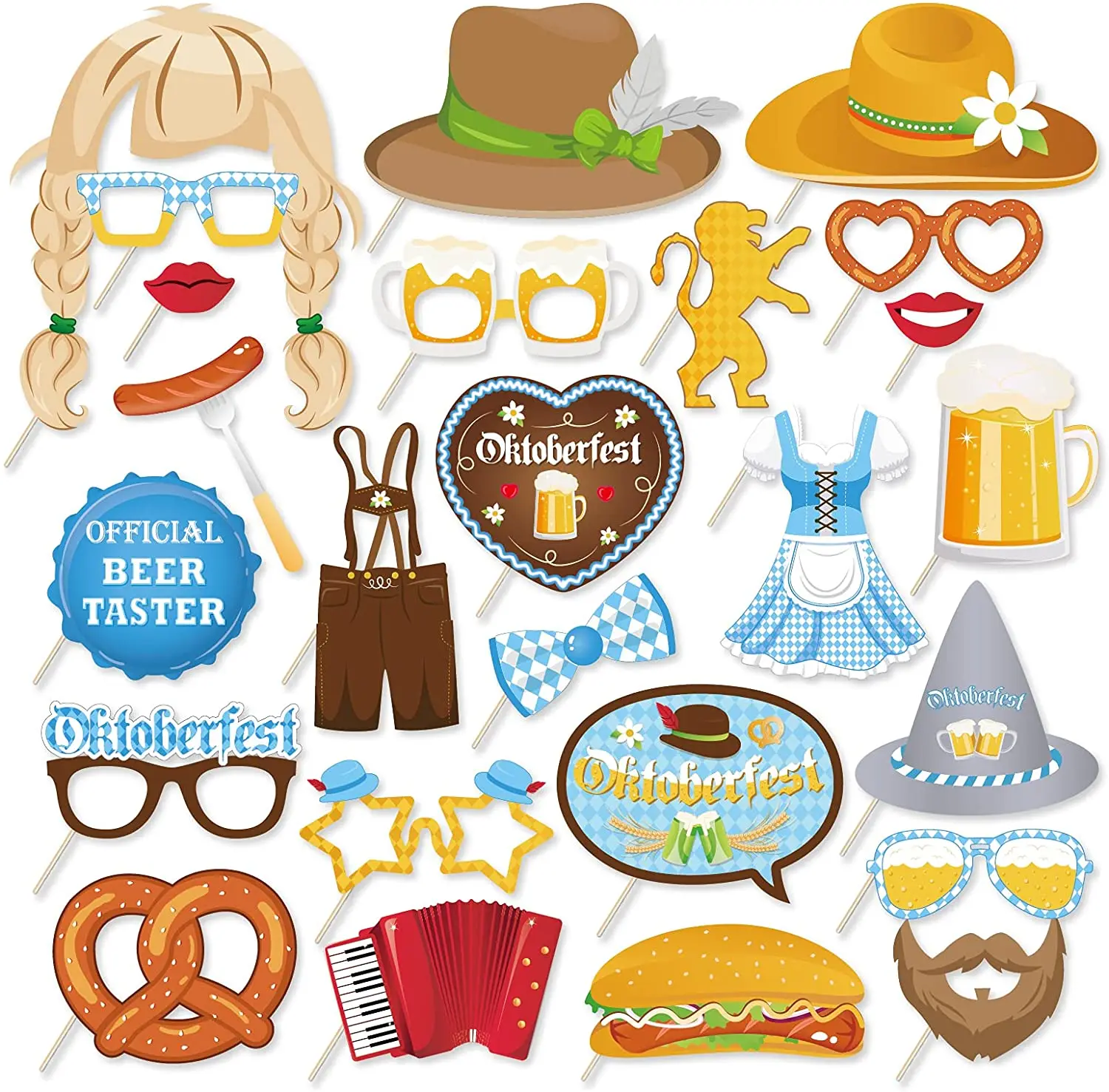 Oktoberfest Photo Booth Cut Out Stand Up