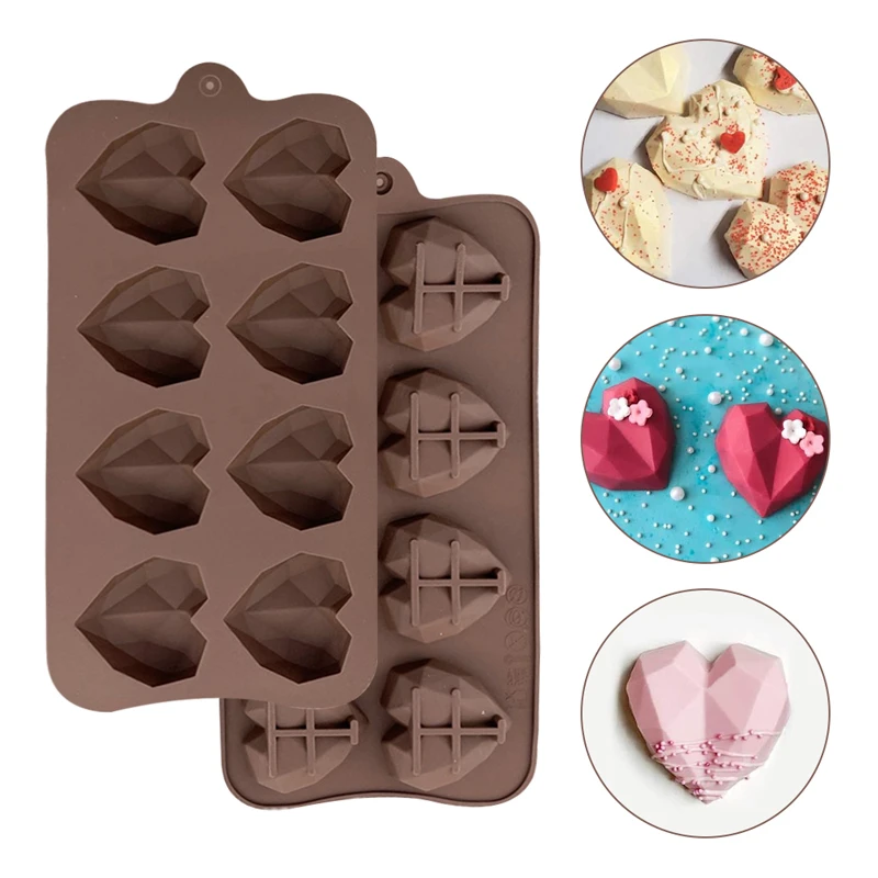 Heart Silicone Cake Chocolate Candy | Chocolate Candy Shape Silicone ...