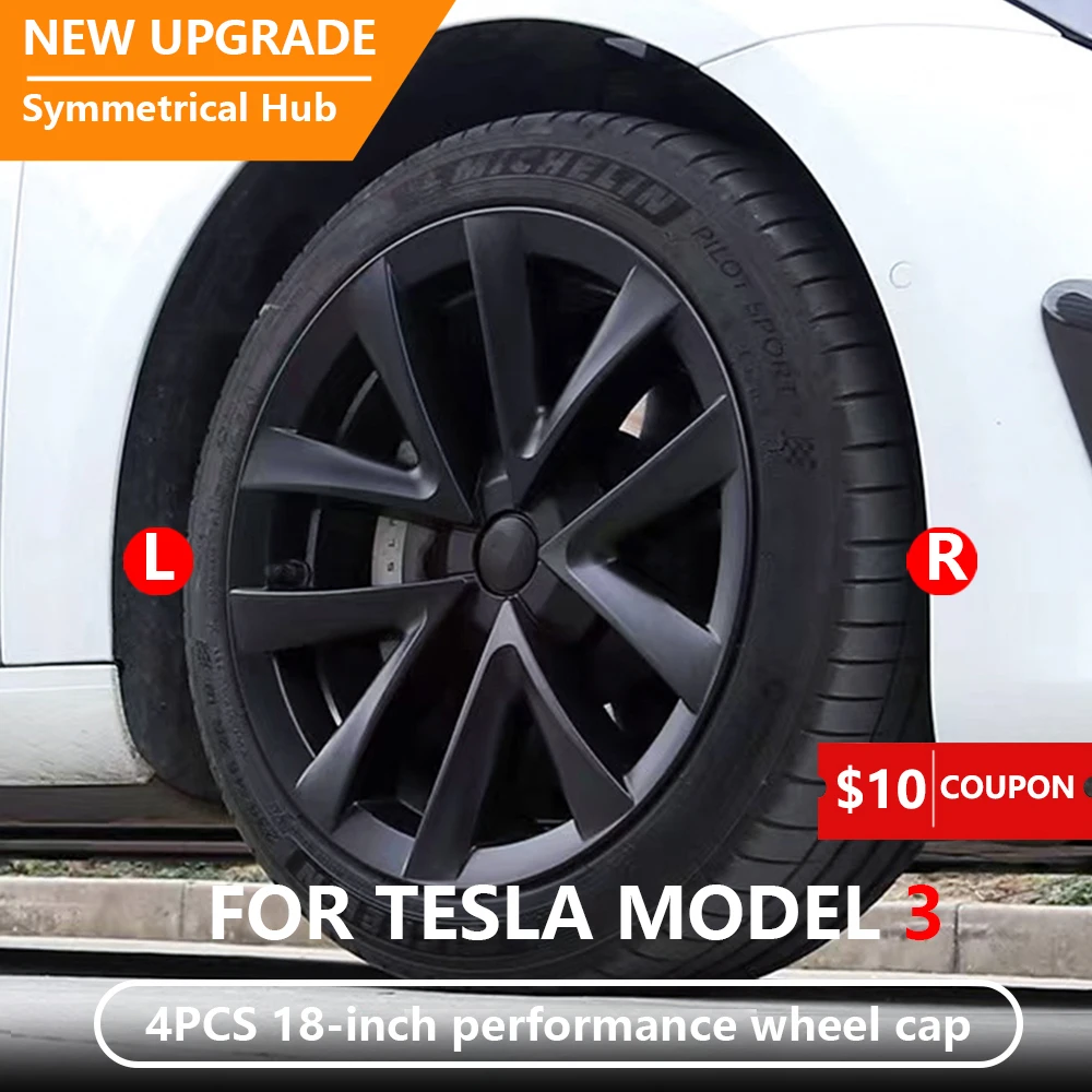 4pcs-18-Inch-Performance-Hub-cap-For-Tesla-19-23-Model-3-Wheel-Cap-Full ...