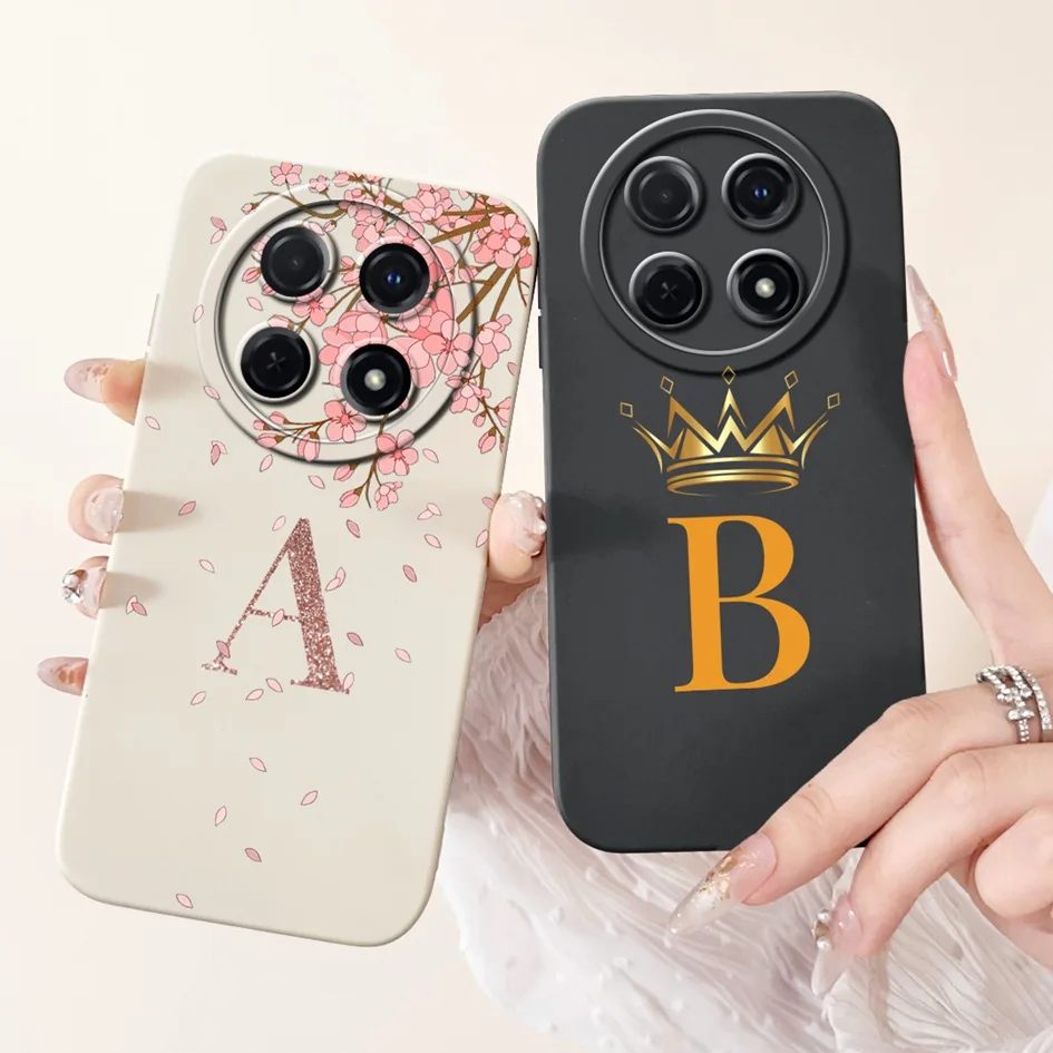 For Huawei Nova 12i Case CTR-AL20 Fashion Flower Crown Letters Soft ...
