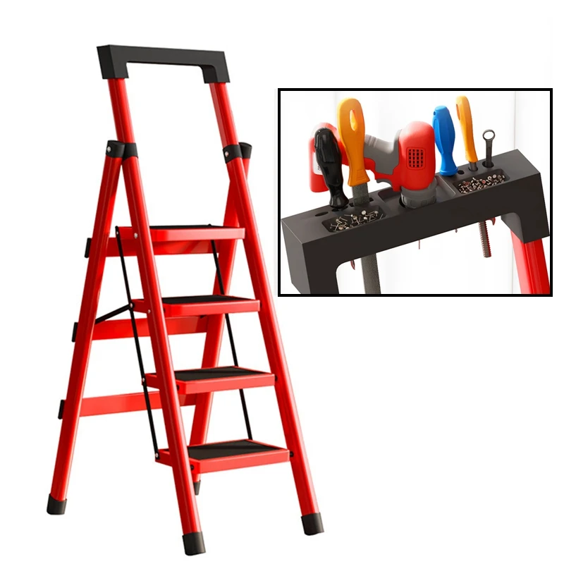 Folding-Ladder-Chair-Carbon-Steel-High-Stool-Strong-Load-Bearing ...