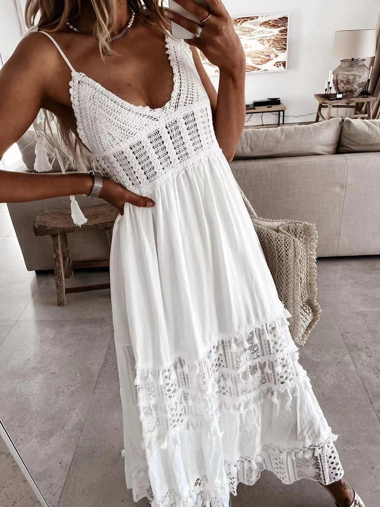 White Lace Beach Dresses