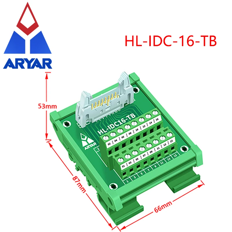 DIN-Rail-Mount-Dual-IDC16-Pitch-2-54mm-Male-Header-Interface-Module ...