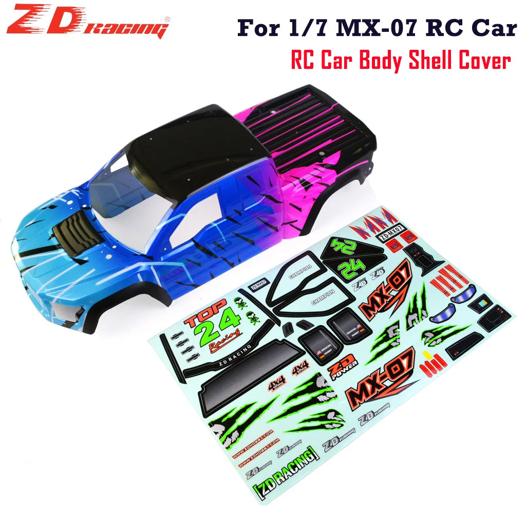 ZD Racing MX-07 1/7 RC Car RC Car Body Shell Cover and Stickers MX07 ...