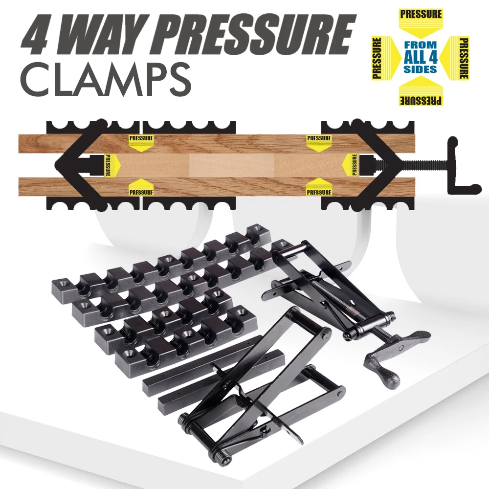4-Way-Pressure-Clamps-Set-Custom-width-Clamp-Splicing-Board-Positioning ...