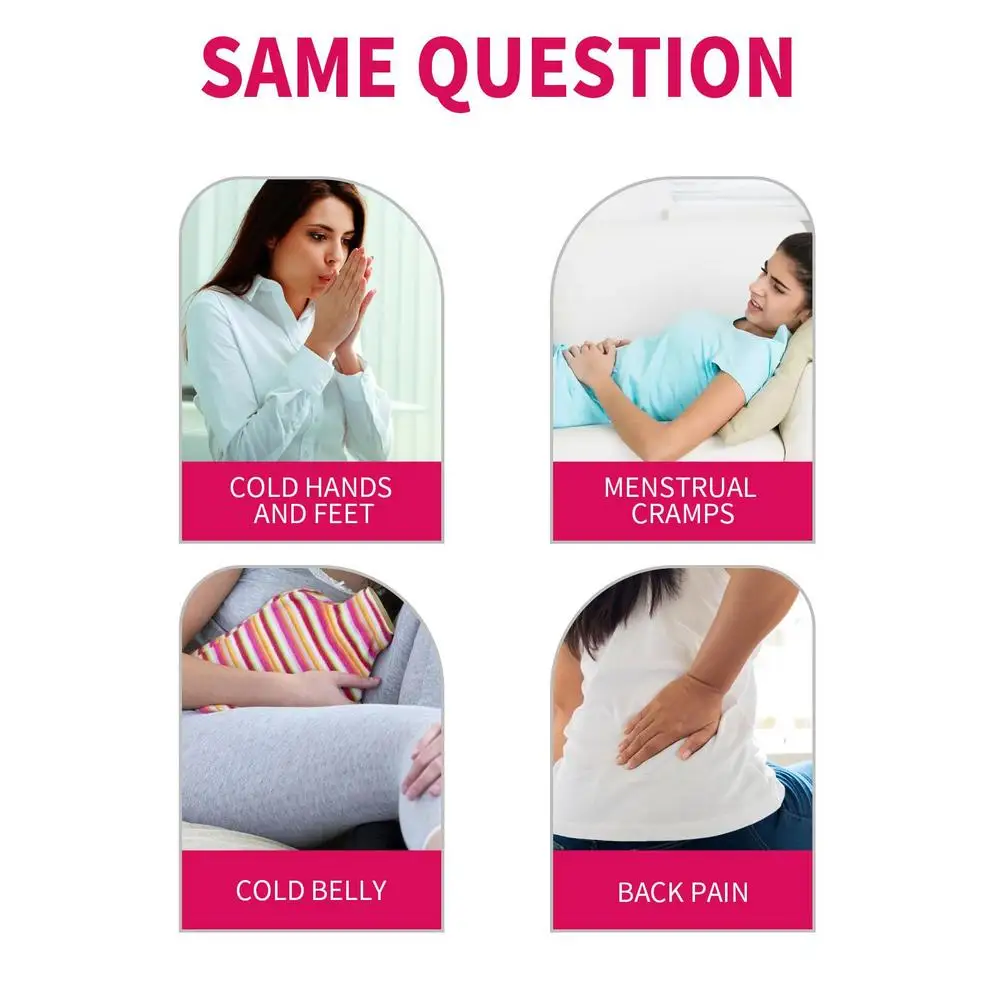 8 pièces-Patch chauffant abdominal à base de plantes pour femme, crampe ...