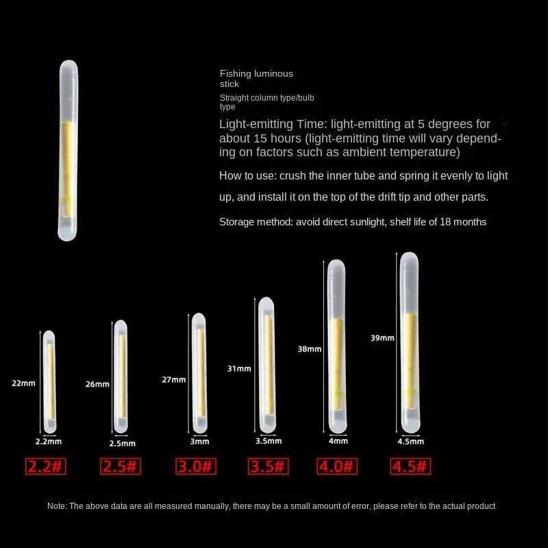 New-50pcs-Transparent-Plastic-Night-Fishing-Bulk-Fishing-Rod-Glow-Rod ...