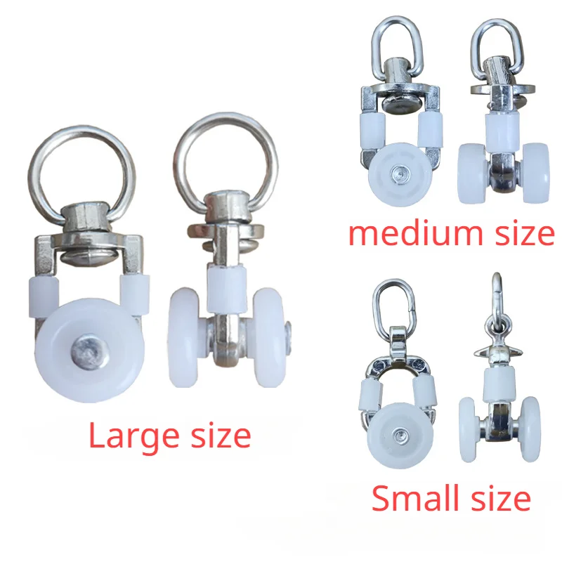 10PCS-Curtain-Track-Roller-Ceiling-Pulley-Gliders-Silent-Hooks-Curtains ...