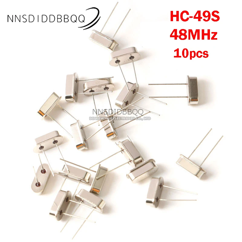 10PCS-HC-49S-48MHz-2-Pin-Quartz-Crystal-Oscillator-DIP-Passive-Components-Oscillator-Electronic ...
