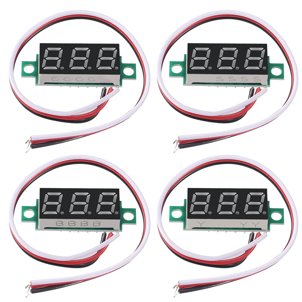 4pcs-Digital-Mini-Digital-Voltmeter-0-28Inch-Three-Line-0-100V-Digital ...
