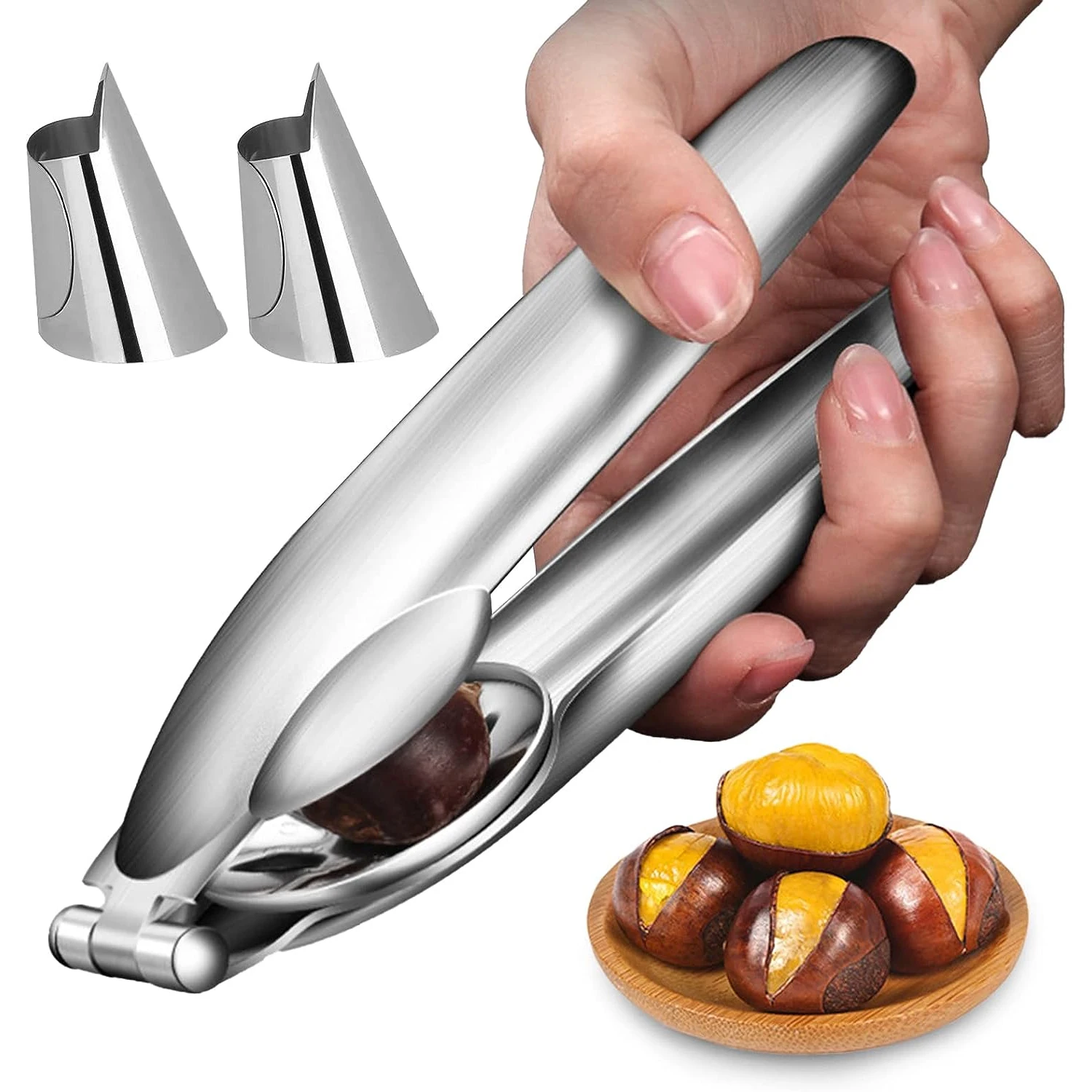 Stainless-Steel-Chestnut-Clip-Nutcracker-Opener-Nut-Cracker-Sheller ...