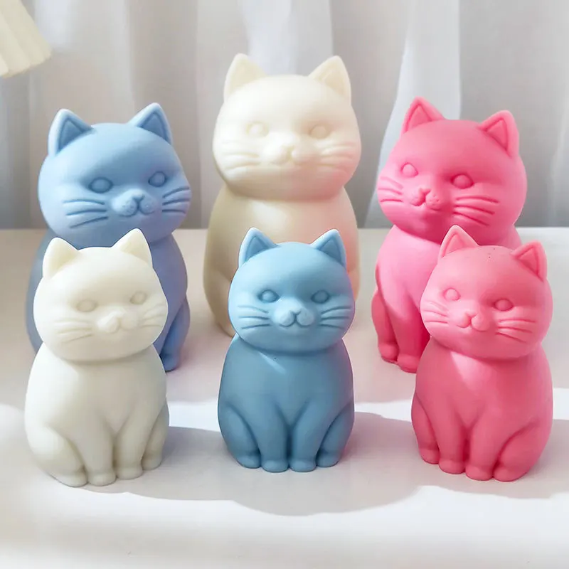 Cute-Cat-Silicone-Molds-Soap-Making-Craft-Moulds-Cute-Cat-Mold-Silicone ...