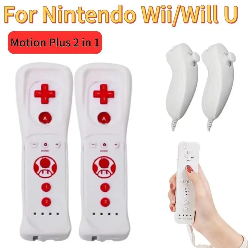 For-Nintendo-Wii-U-Joystick-2-in-1-Wireless-Remote-Gamepad-Controller ...
