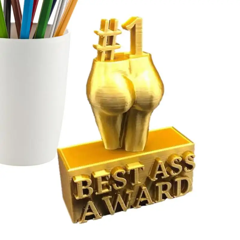 Creative Best Ass Award Best Butt Trophy Gold Plated Trophy Ornament Resin Crafts Funny Sports ...