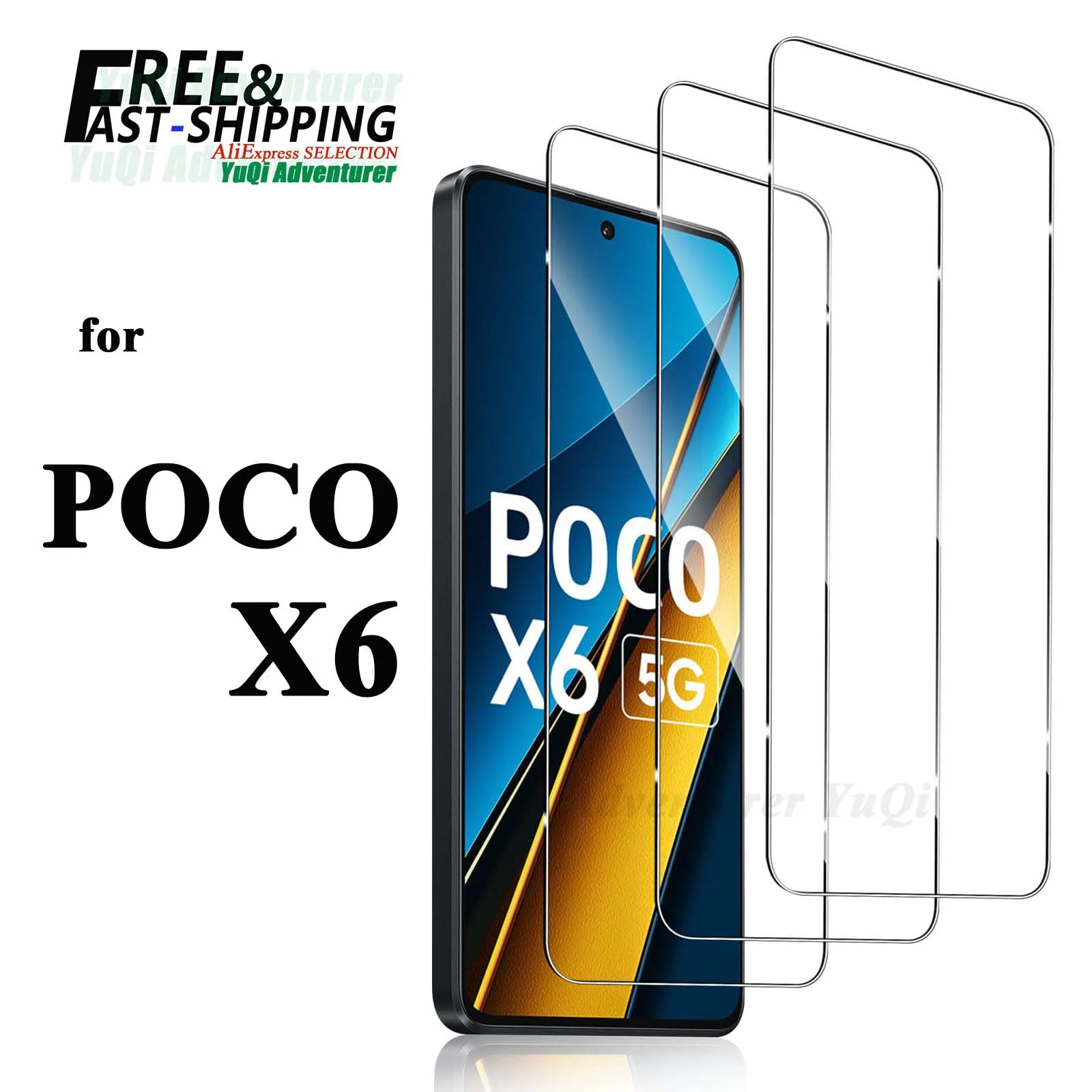 Screen-Protector-For-POCO-X6-XIAOMI-Tempered-Glass-SELECTION-Free-fast-Shipping-9H-HD-Clear ...